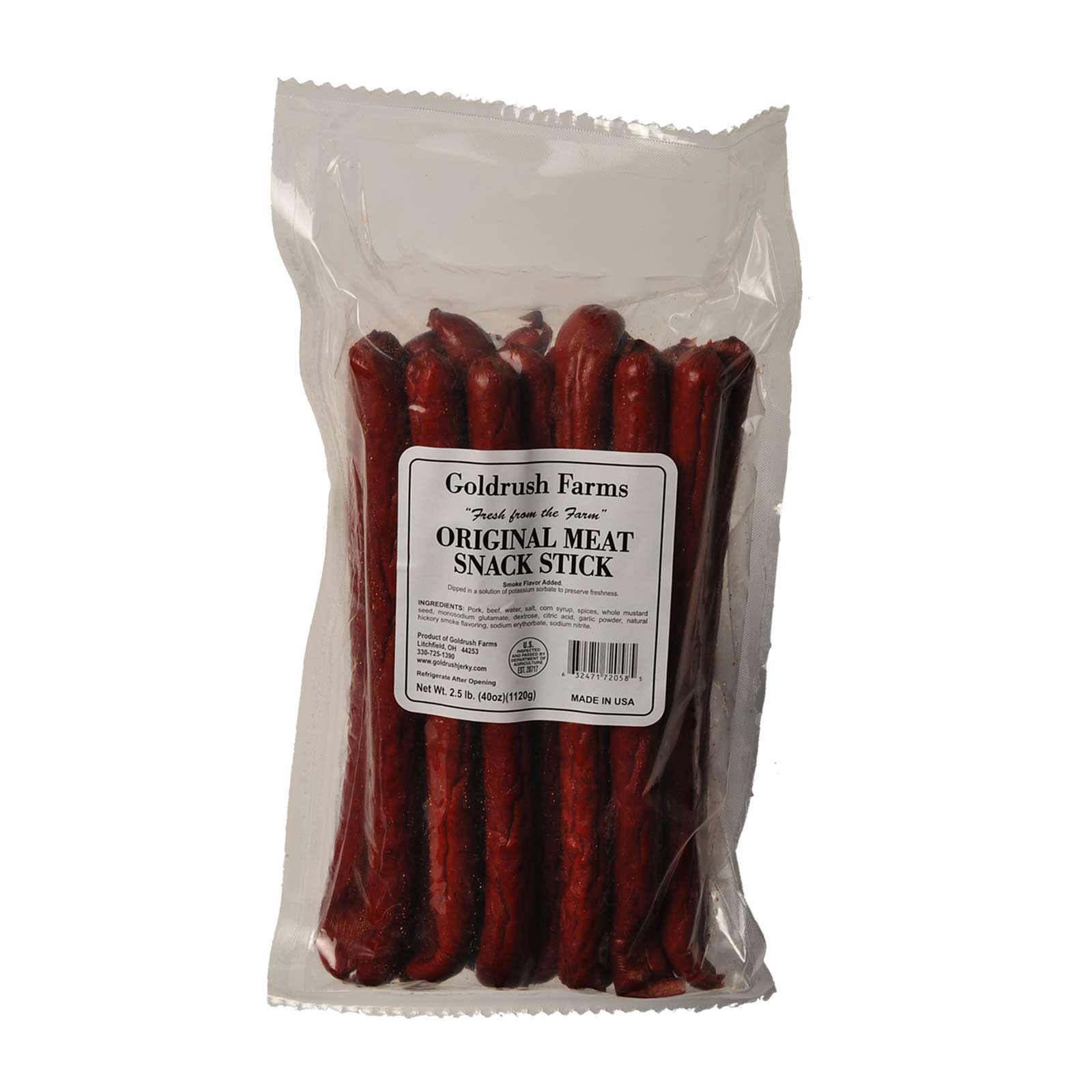 "Fresh from the Farm" 2.5 lb. Meat Snack Stick - Goldrush Jerky
