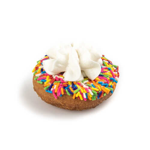 White Cream Iced Cake Donut With Sprinkles - Jack Frost Donuts