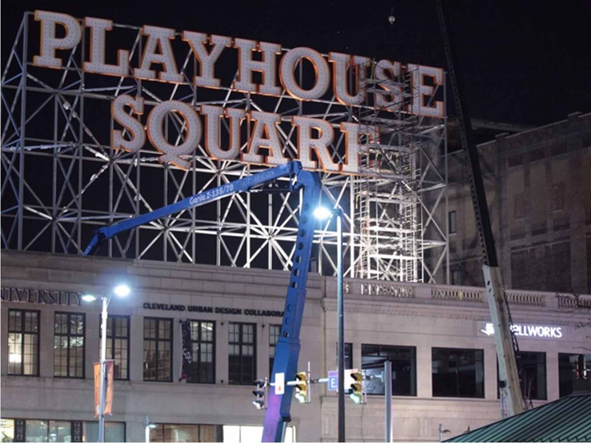 Playhouse Square Chandelier & Signage - Industrial First