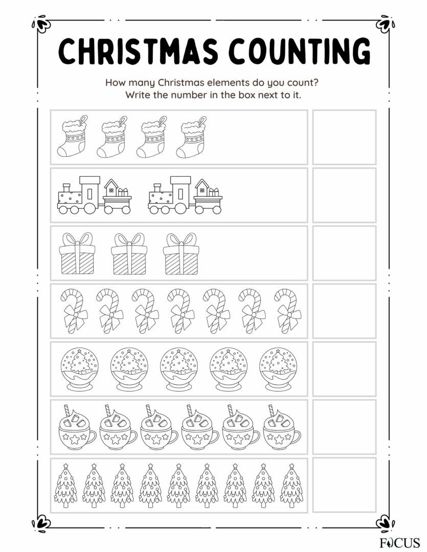 Holiday Coloring & Activity Pages - Focus Therapy