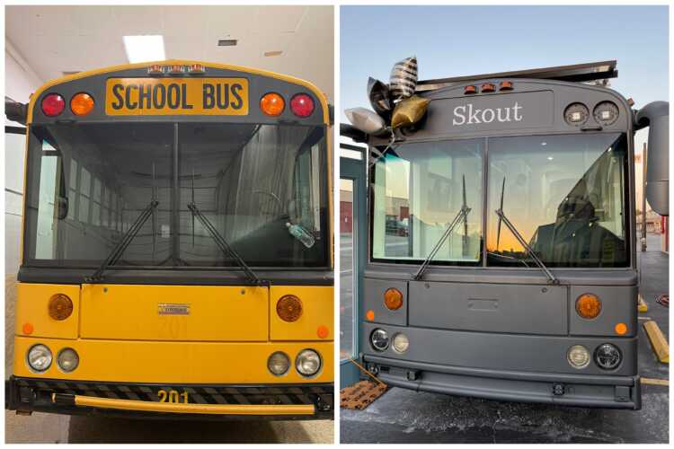 School Bus Conversion - Studio: Express RV Renovations & Bus ...